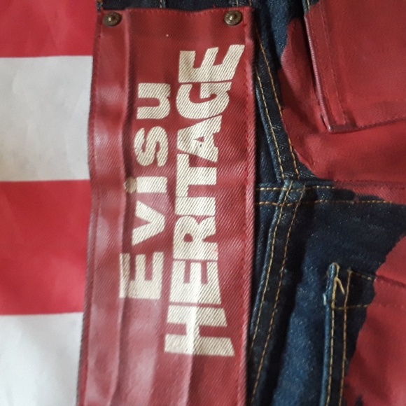 Evisu | Shorts | Vintage Evisu Heritage Indigo Genes Denim Sz 34 Nwot | Poshmark